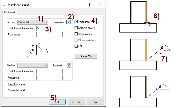 14. Lisää merkintöjä. Mm hitsi- ja pintamerkkejä